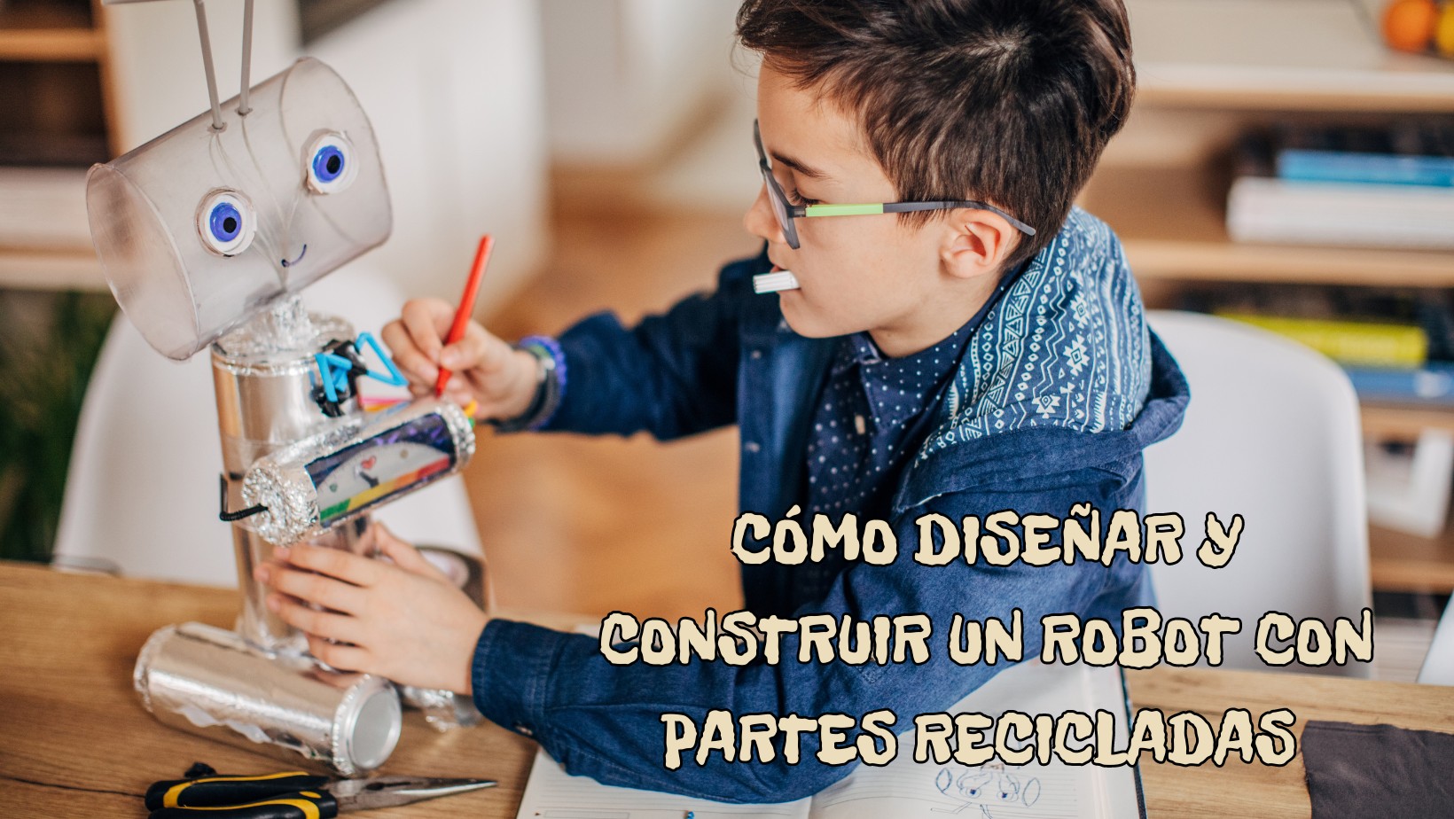 Robot Hecho Con Materiales Reciclados Don't Throw Away The Bottles At